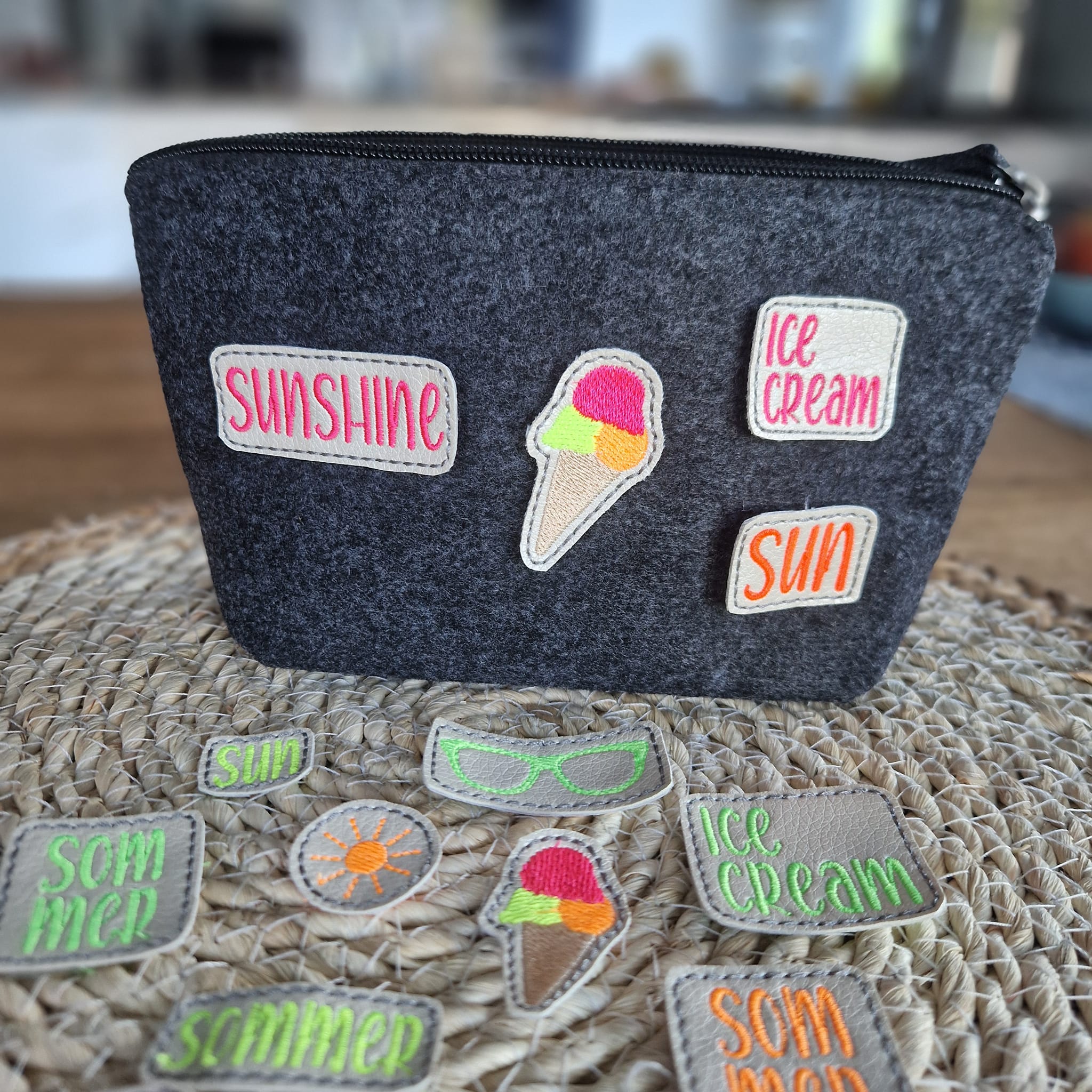 Stickzeit - Label Sommer, Sonne, Eis - ITH-Stickdatei